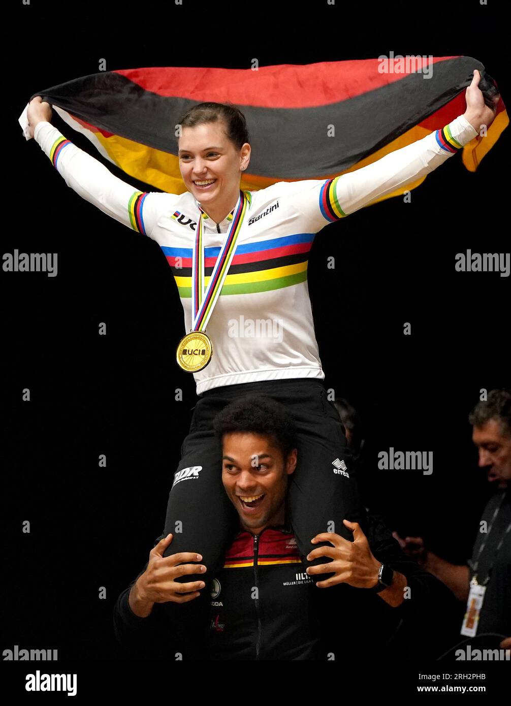 Germany's Ramona Dandl with her gold medal after winning the Women ...