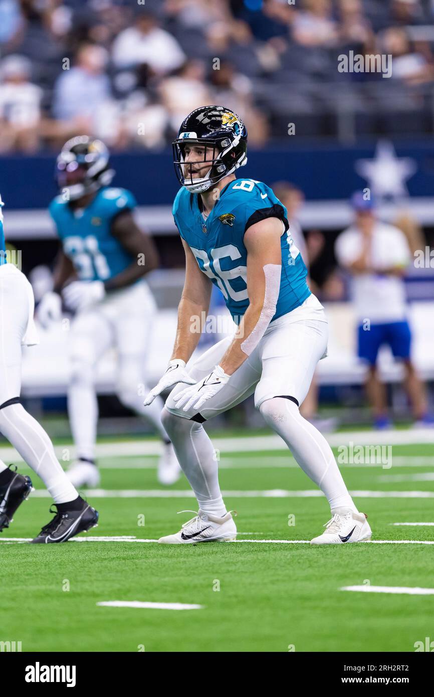 Jacksonville Jaguars tight end Gerrit Prince (86) is seen during warm ...