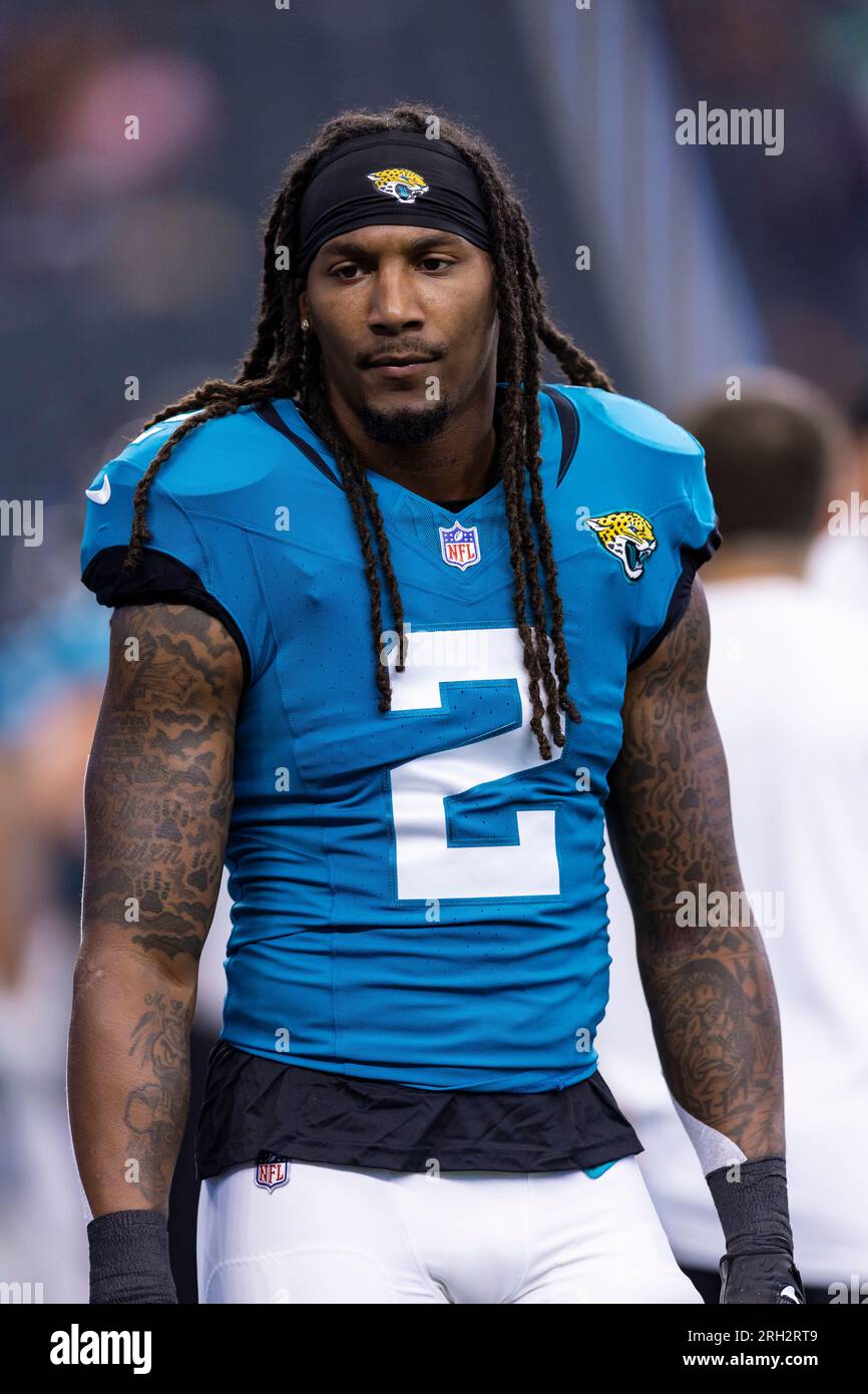 Jacksonville Jaguars safety Rayshawn Jenkins (2) is seen during warm ...