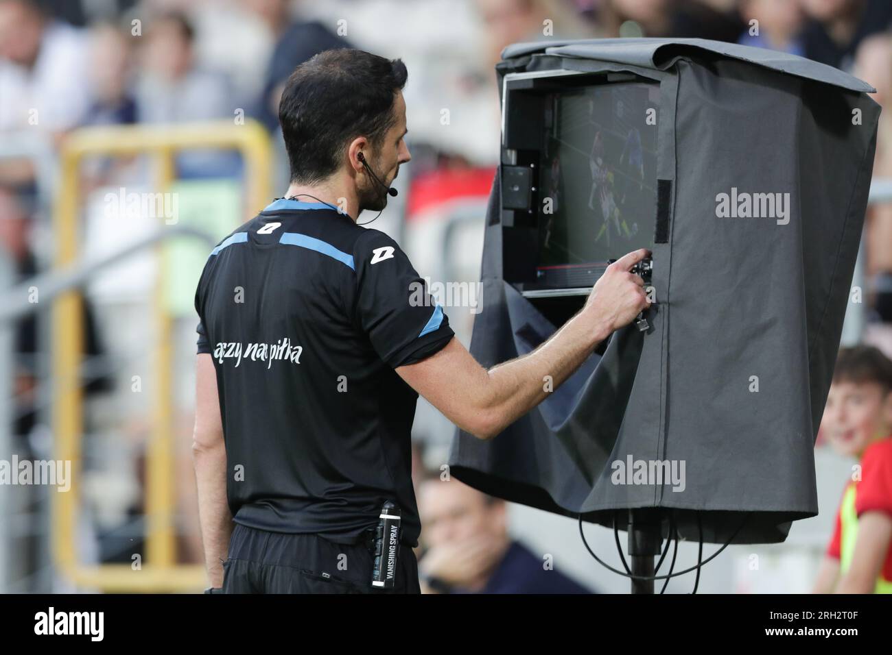 Krakow, Poland. 11th Aug, 2023. Referee Daniel Stefanski of Poland ...