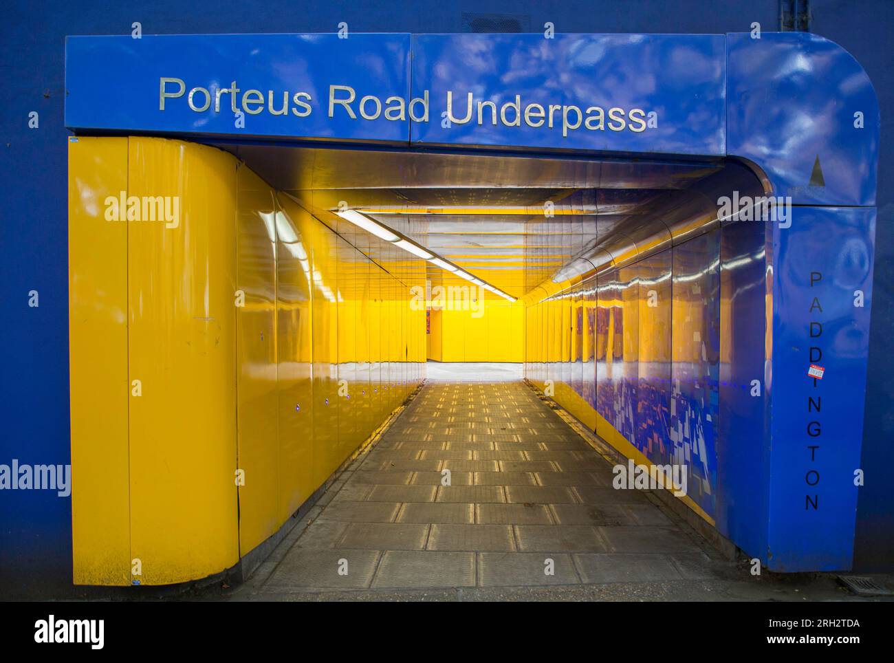 Porteus road underpass and Paddington Basin Flyover, West London Stock ...