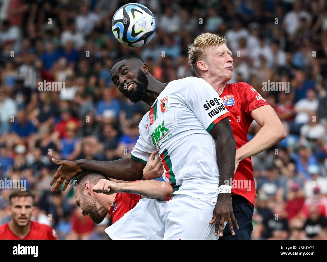 Unterhaching, Germany. 13th Aug, 2023. Soccer: DFB Cup, SpVgg ...