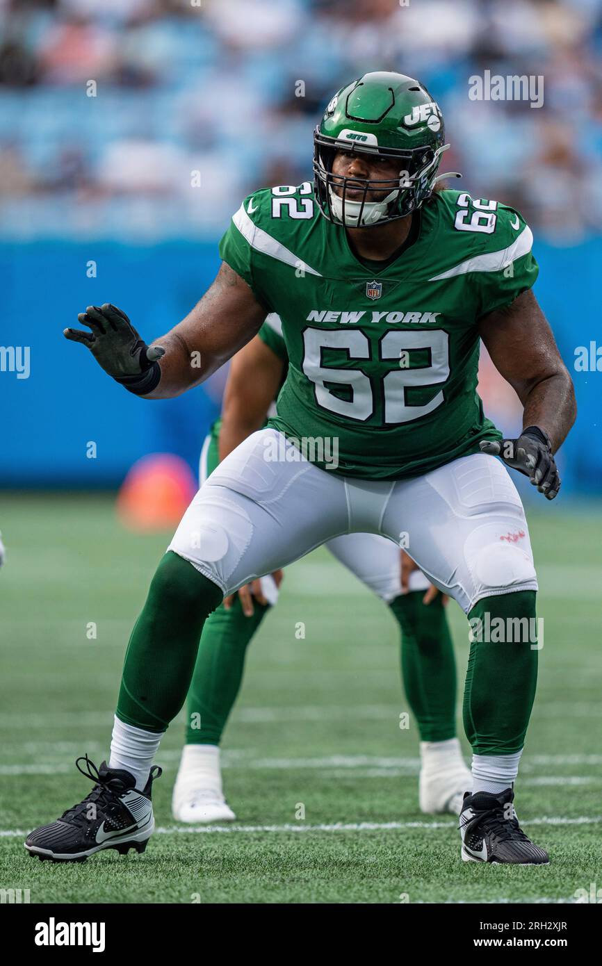 New York Jets offensive tackle Adam Pankey (62) plays against the ...