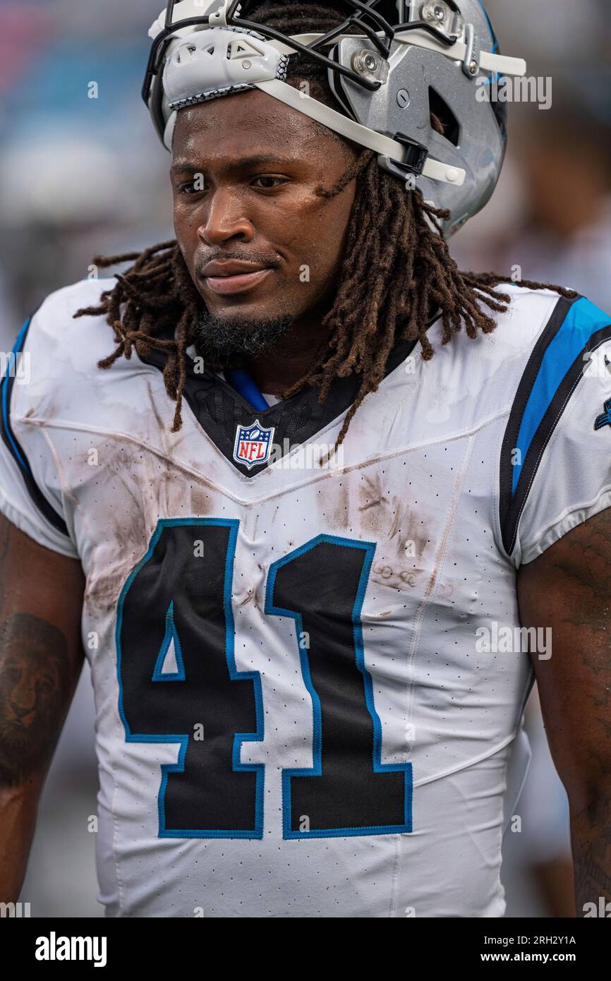 Carolina Panthers running back Spencer Brown (41) looks on against the ...
