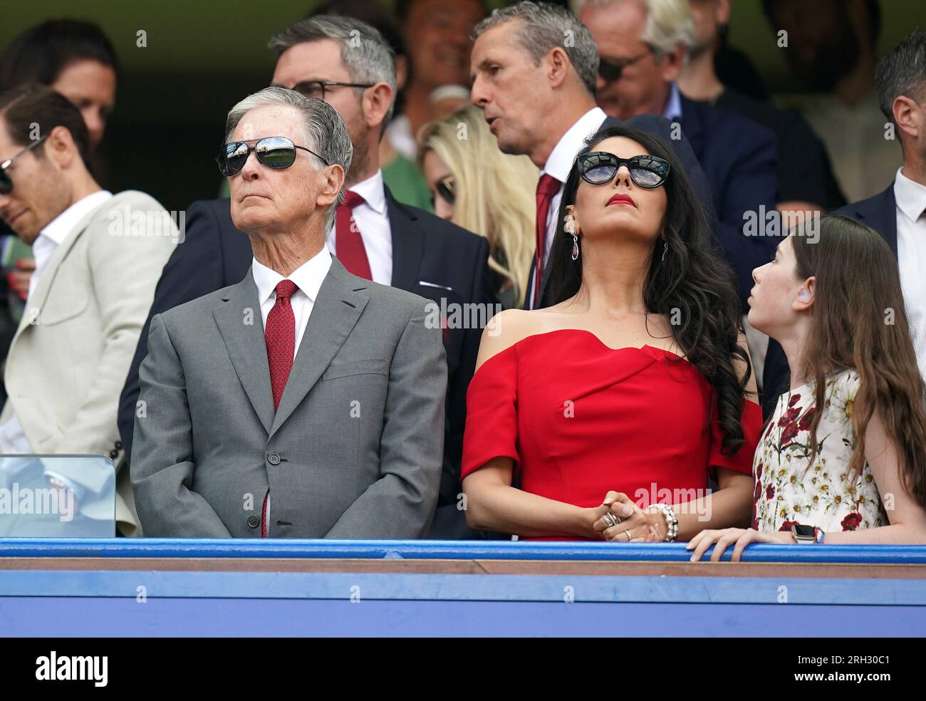 Liverpool owner John W Henry (left) and wife Linda Pizzuti Henry in the ...