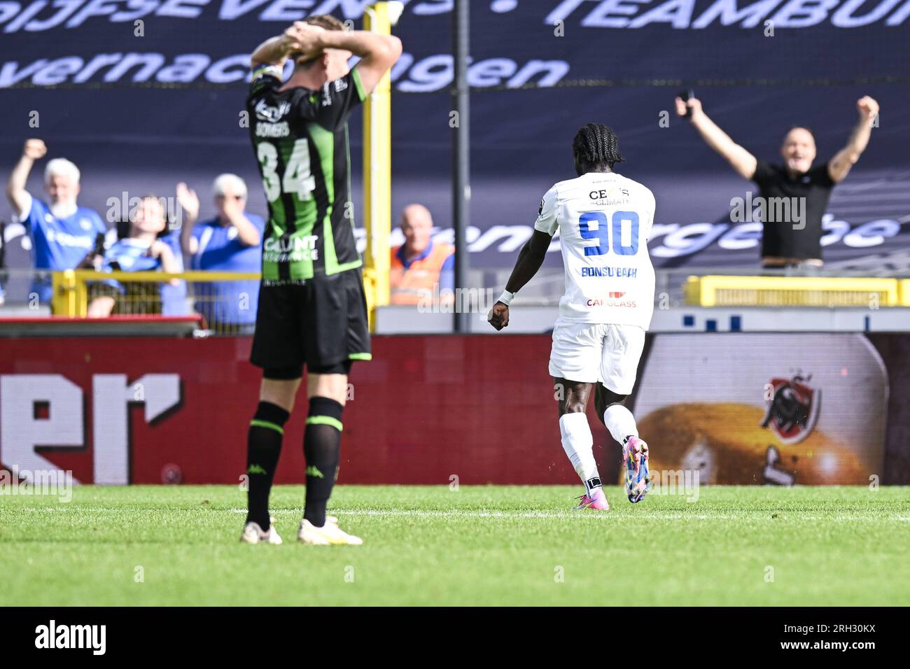 Brugge, Belgium. 13th Aug, 2023. Genk's Christopher Bonsu Baah ...