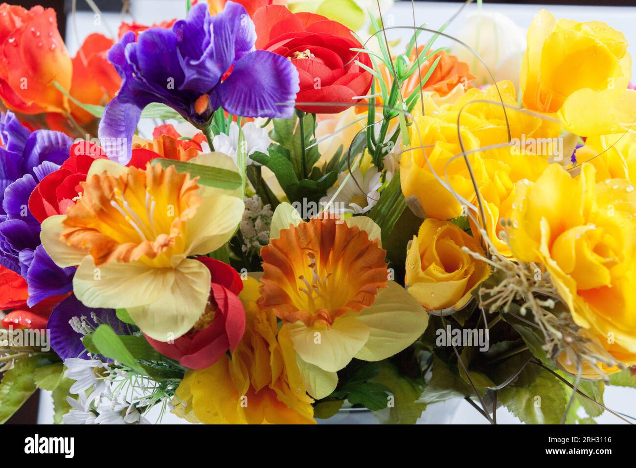 Composition of flowers shot indoor Stock Photo - Alamy