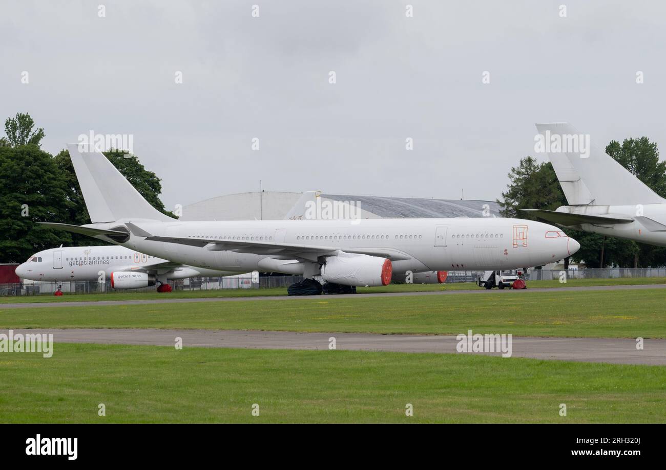Sentra Airways Airbus A330 G-SAHA in storage at Cotswold airport Stock ...