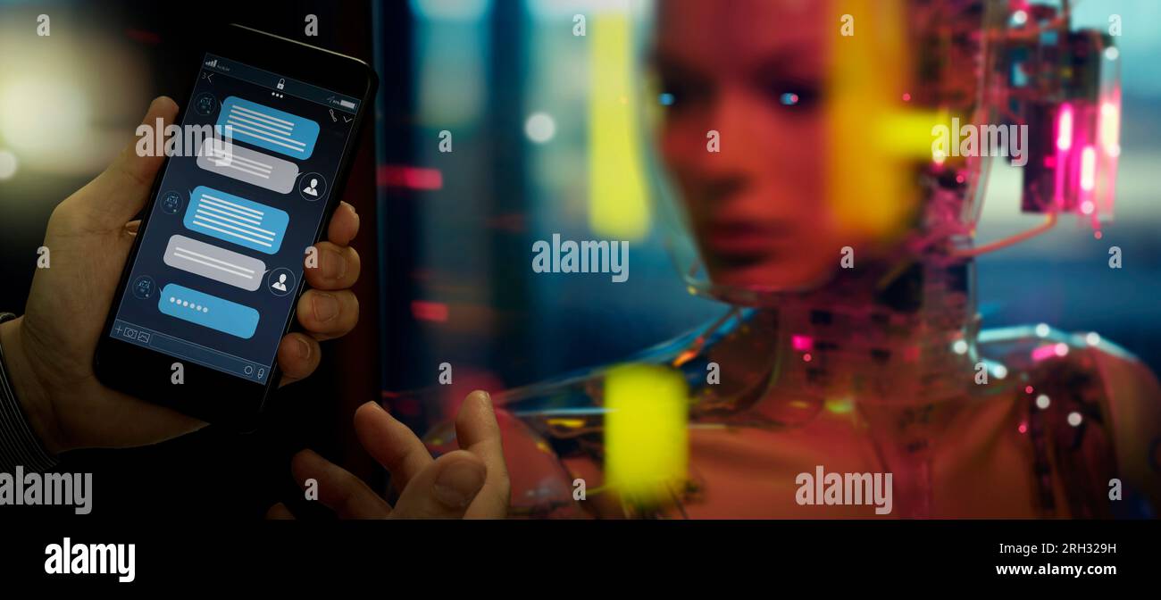 Chatbot conversation Ai Artificial Intelligence technology online ...