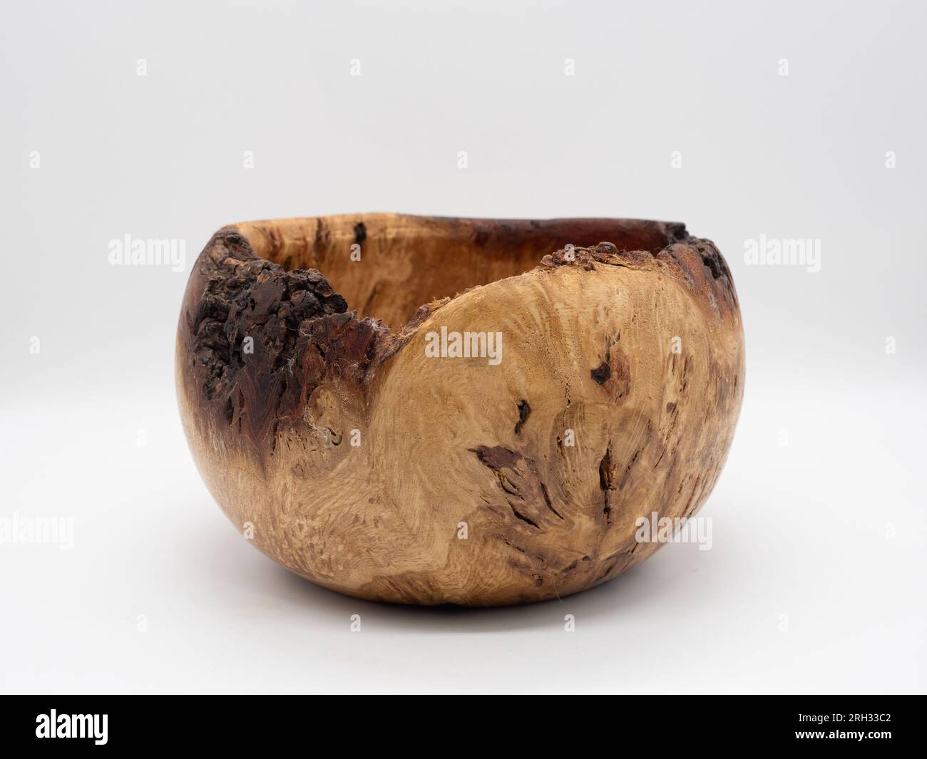 Wooden wood turned Bowl made from Oak Burr / Burl with live edge and ...