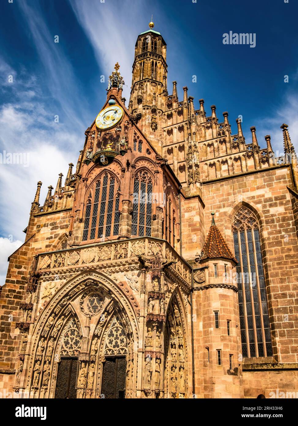 Ancient building facade Church of the Virgin Mary in old city center in ...