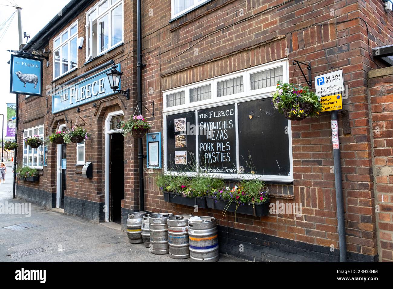 The exterior of the Fleece public house in the seaside town of Whitby ...