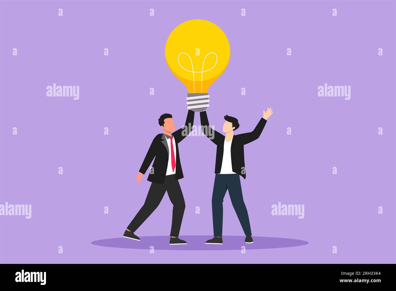 Graphic flat design drawing of goal achievement, winning, teamwork ...