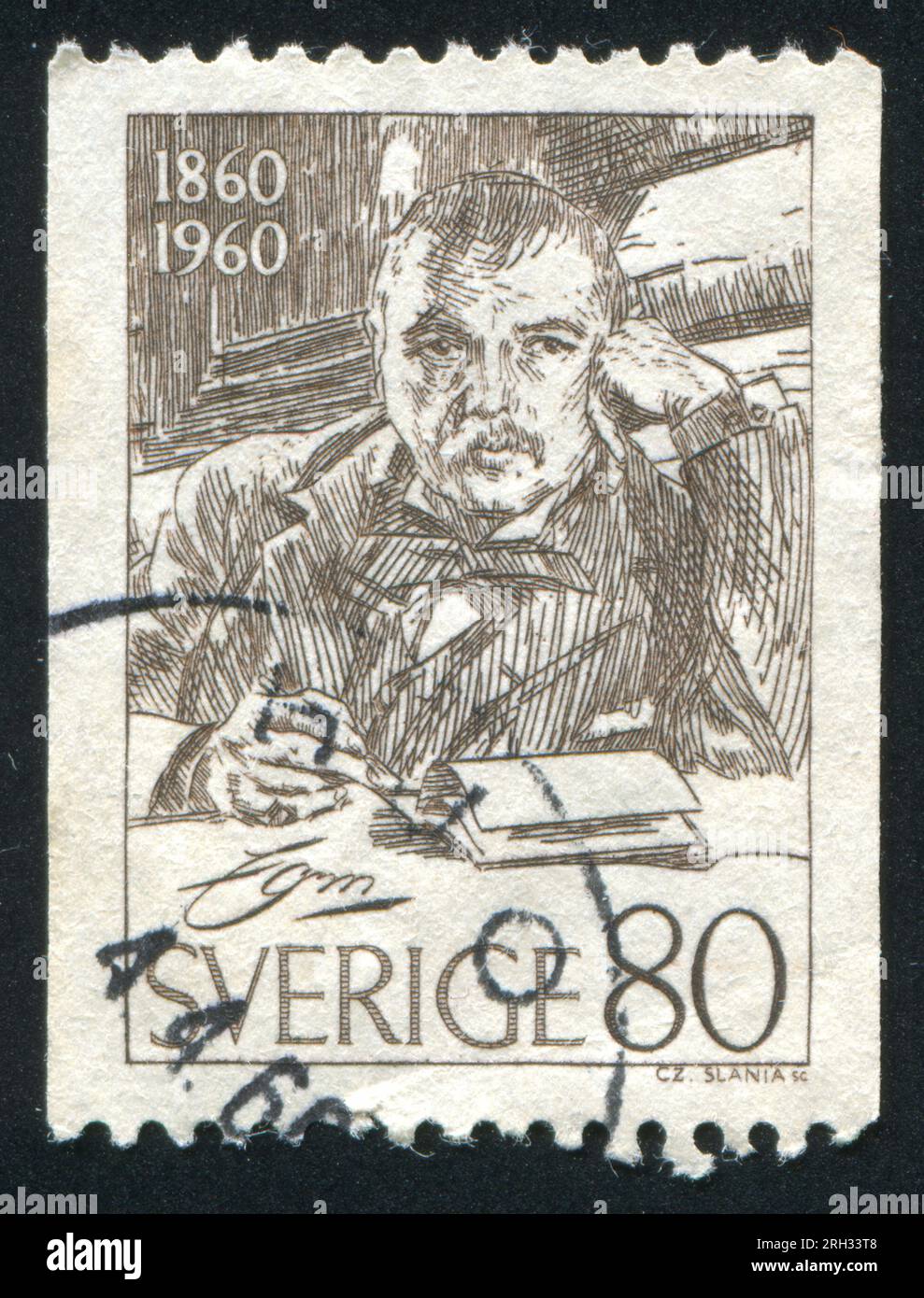 SWEDEN - CIRCA 1960: stamp printed by Sweden, shows Anders Zorn, circa ...