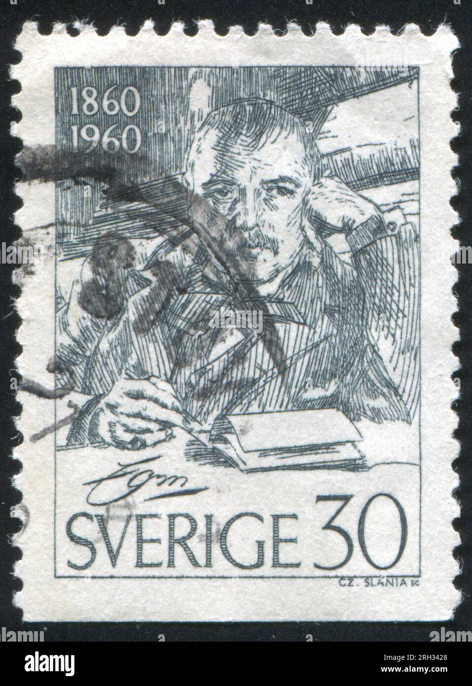SWEDEN - CIRCA 1960: stamp printed by Sweden, shows Anders Zorn, circa ...