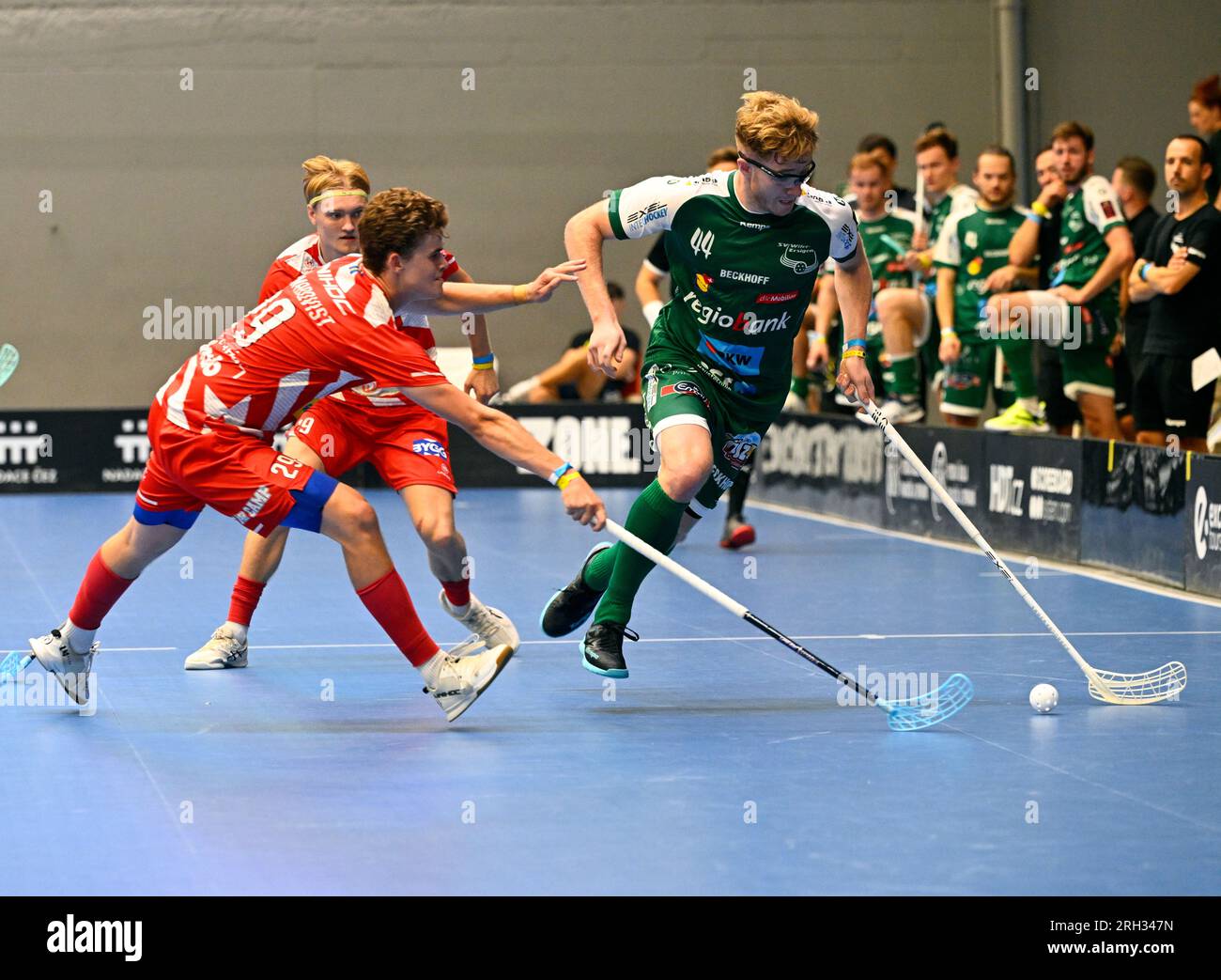 Prague, Czech Republic. 13th Aug, 2023. L-R Oscar Hammarqvist (Pixbo ...