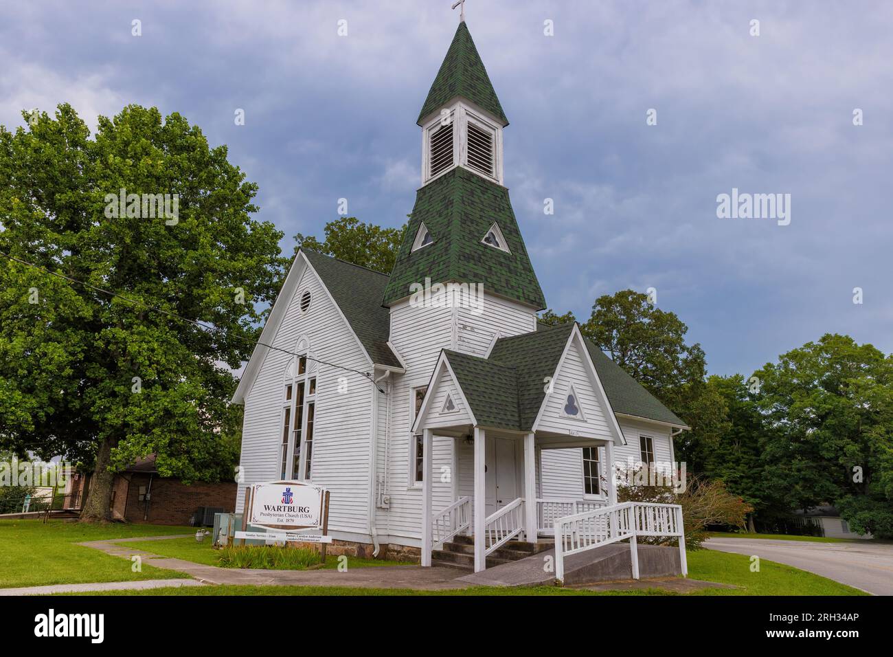 Wartburg, Tennessee, USA - July 29, 2023: Built in 1879 this historical ...