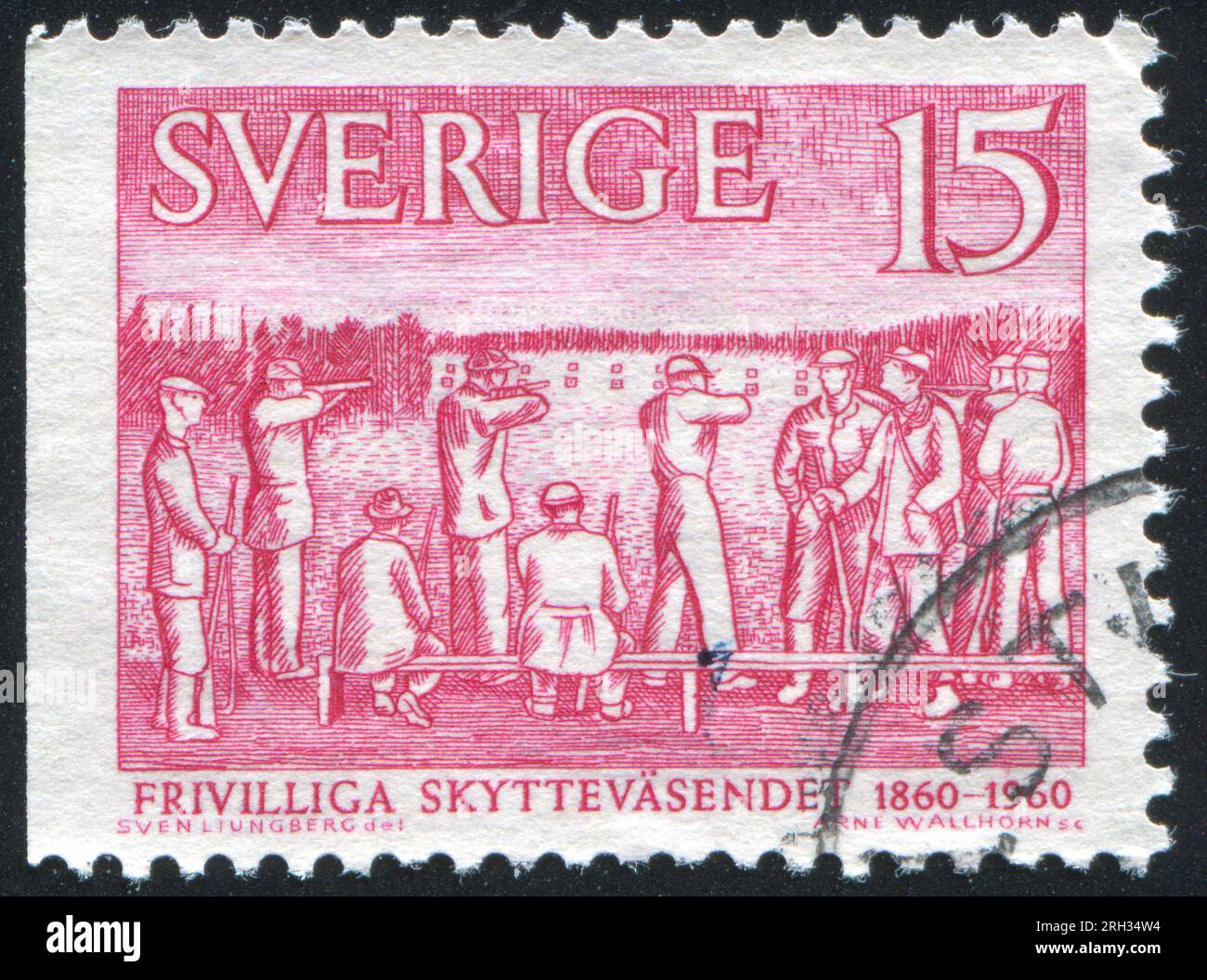 SWEDEN - CIRCA 1960: stamp printed by Sweden, shows Target Shooting ...