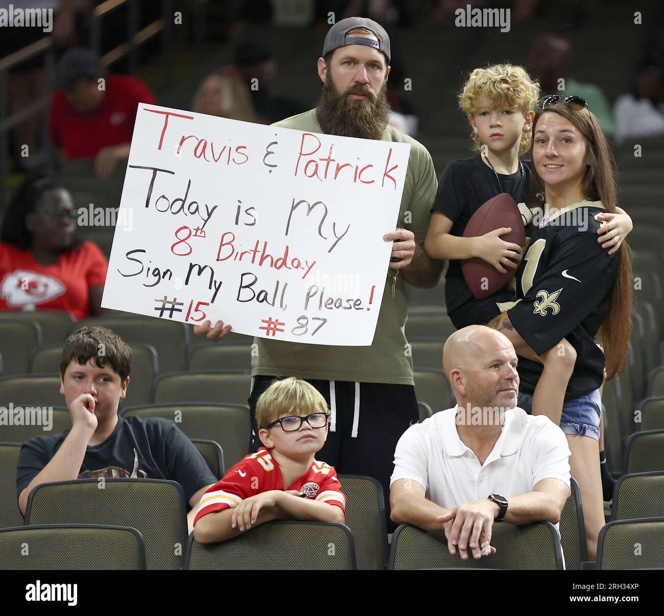 New Orleans, USA. 13th Aug, 2023. A group of New Orleans Saints fans ...