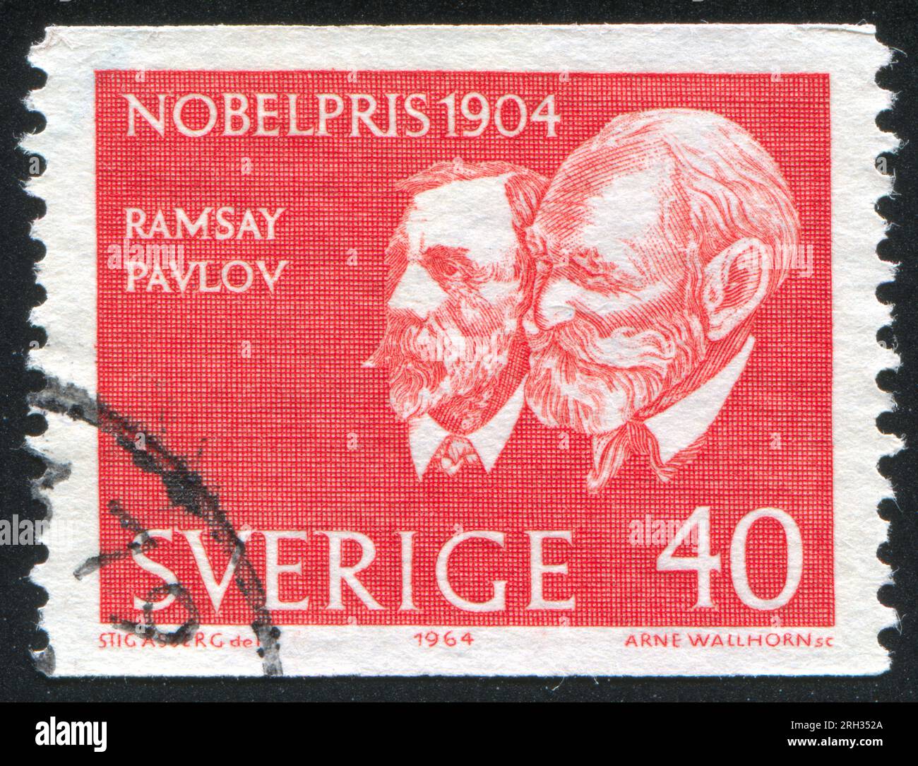 SWEDEN - CIRCA 1964: stamp printed by Sweden, shows Sir William Ramsey ...