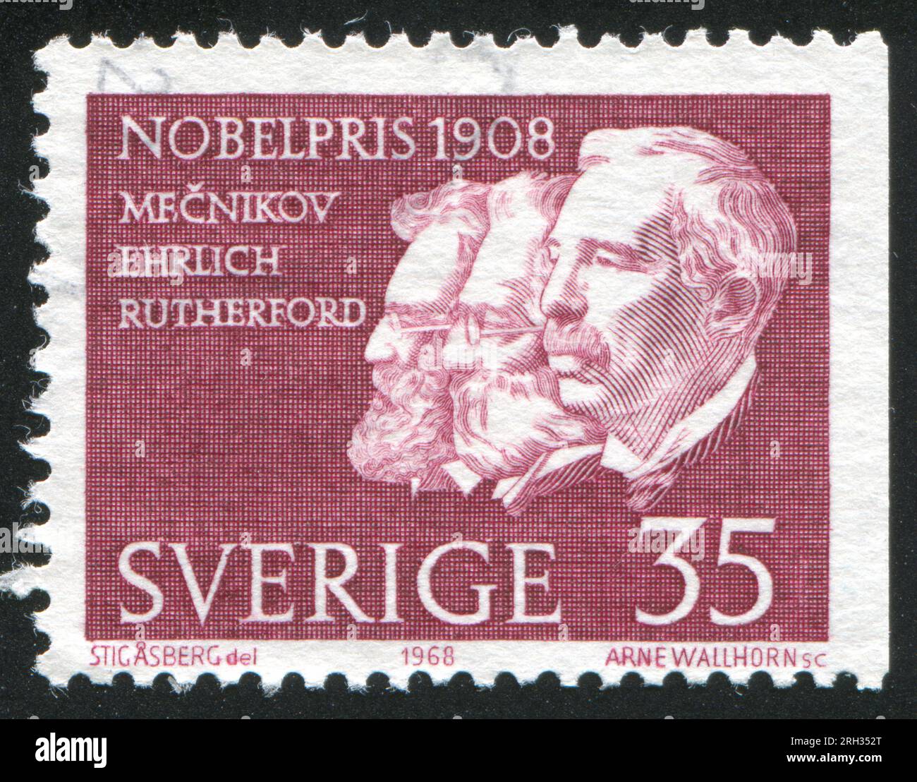 SWEDEN - CIRCA 1968: stamp printed by Sweden, shows Elie Metchnikoff ...