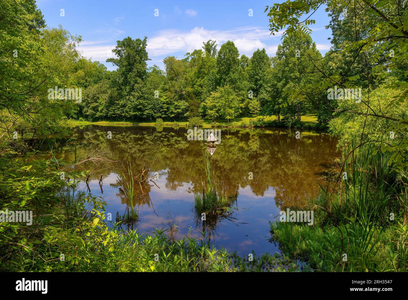 A pretty little pond and a park in Rugby, Tennessee Stock Photo - Alamy