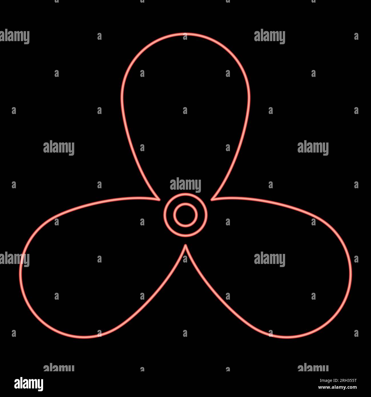 Neon fan car problem warning cooler red color vector illustration image ...