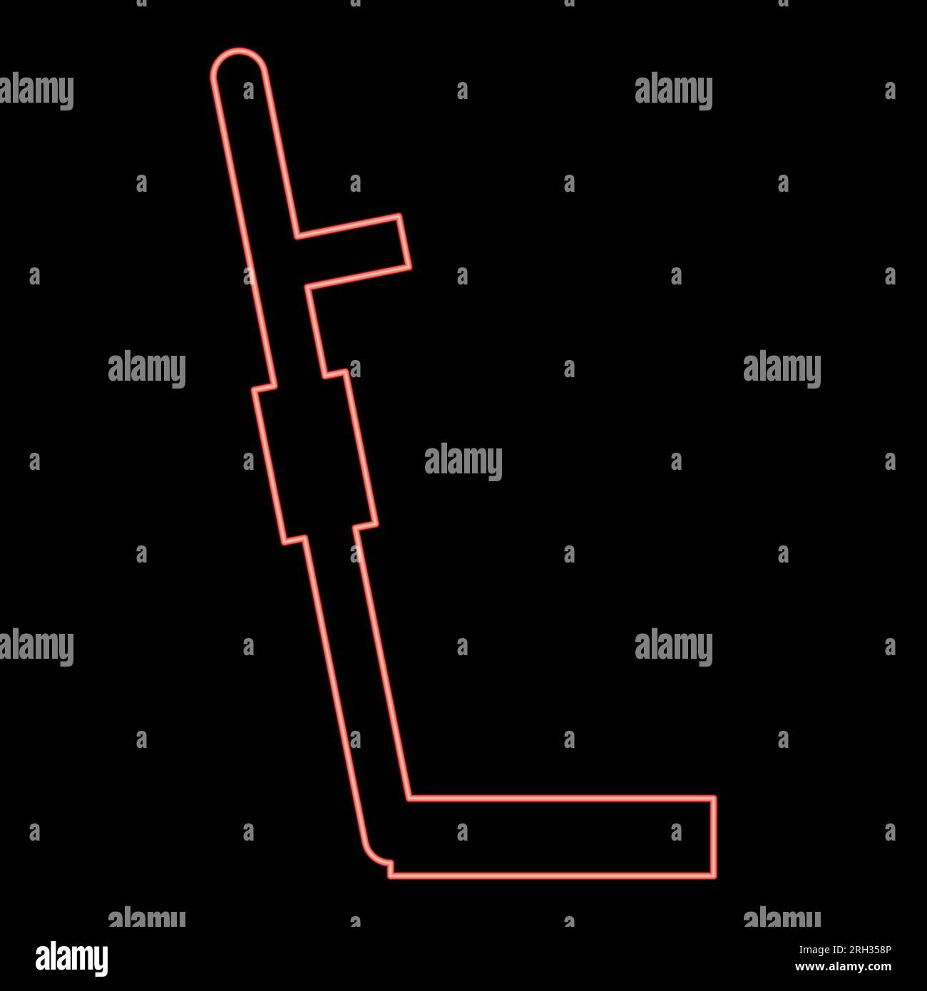 Neon metal detector red color vector illustration image flat style ...