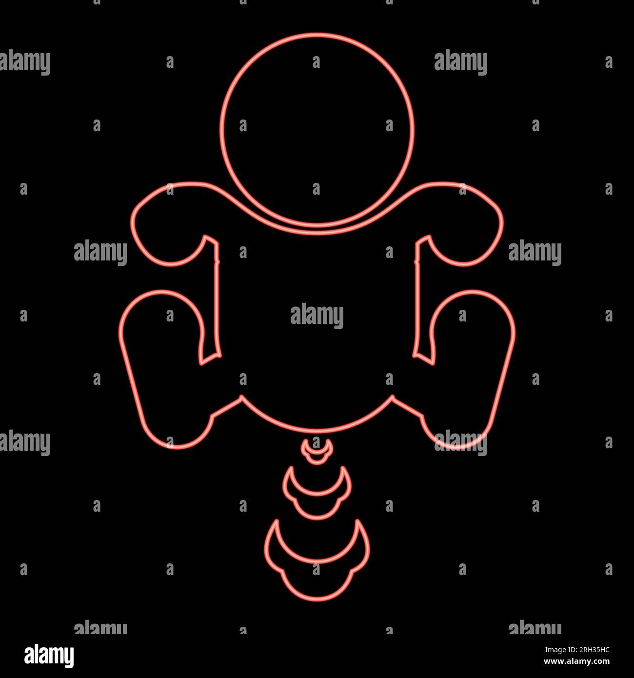 Neon child farts puffing red color vector illustration image flat style ...