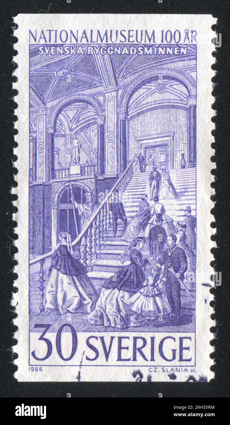 SWEDEN - CIRCA 1966: stamp printed by Sweden, shows National Museum ...
