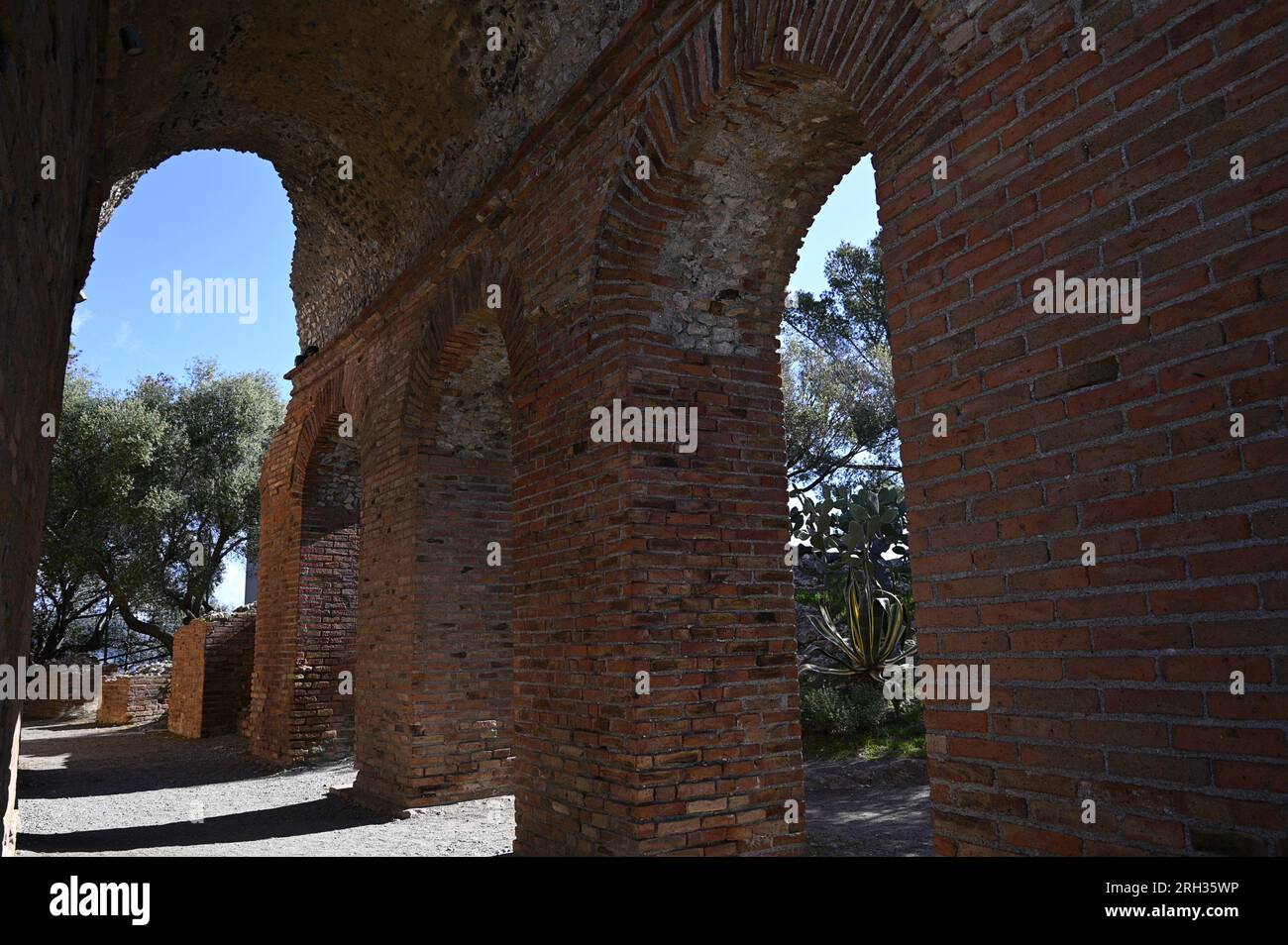 Scaenae frons at the Greco Roman Teatro Antico di Taormina a historic ...