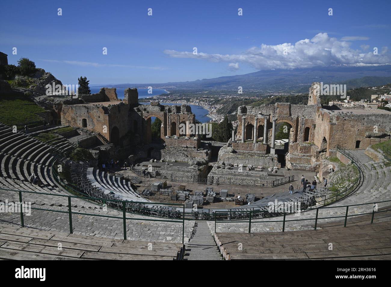 Landscape with scenic cavea and orchestra view of the Greco Roman ...