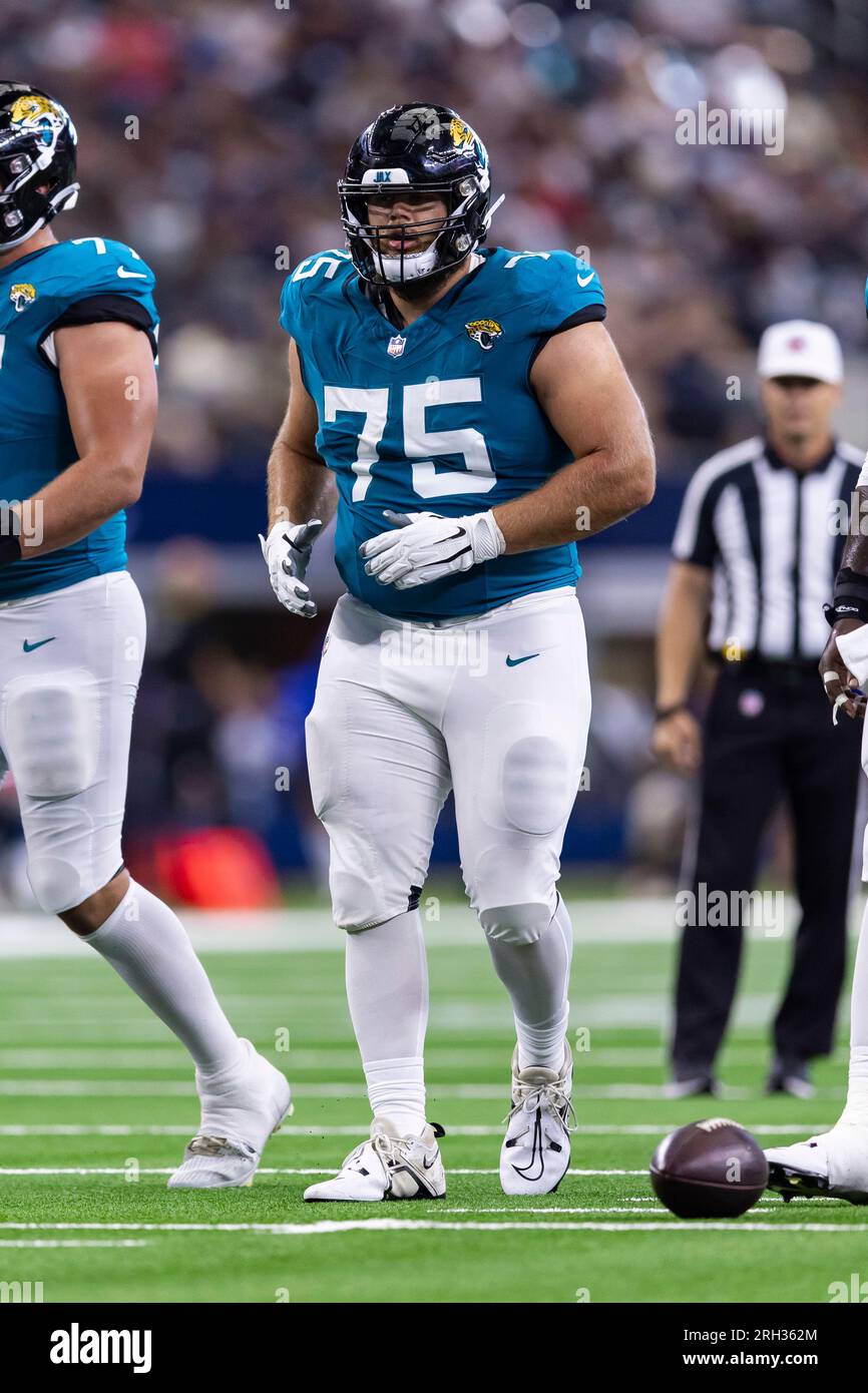 Jacksonville Jaguars offensive tackle Cooper Hodges (75) is seen during ...