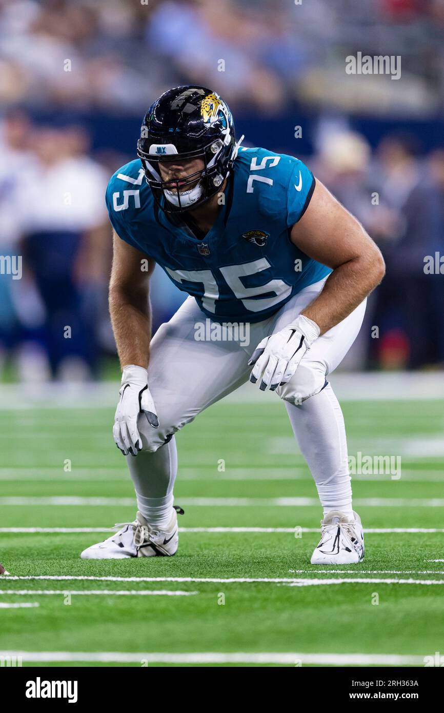 Jacksonville Jaguars offensive tackle Cooper Hodges (75) is seen during ...