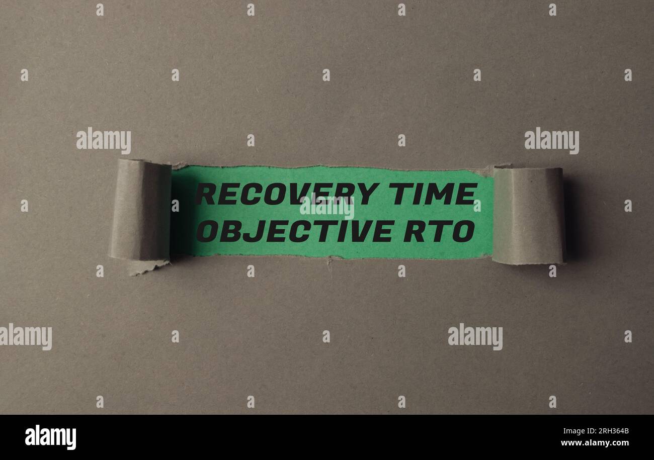recovery time objective RTO text on a green background Stock Photo - Alamy