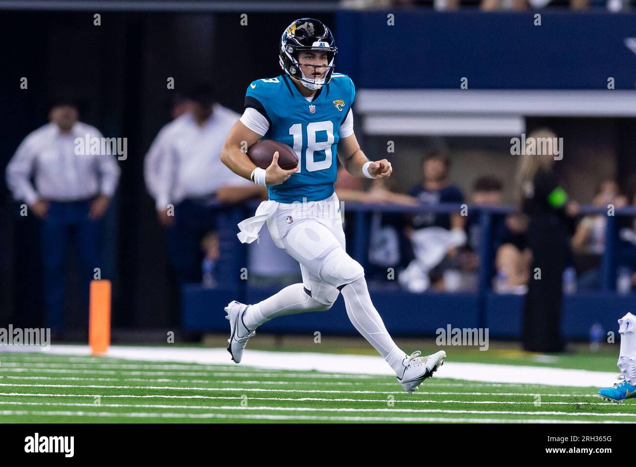 Jacksonville Jaguars quarterback Nathan Rourke (18) is seen during the ...