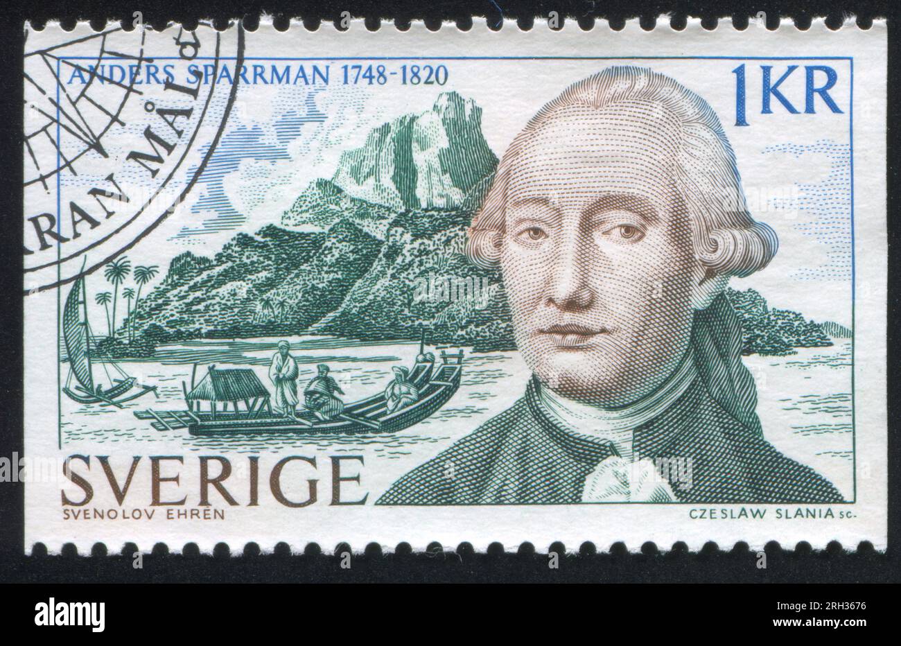 SWEDEN - CIRCA 1973: stamp printed by Sweden, shows Anders Sparrman and ...