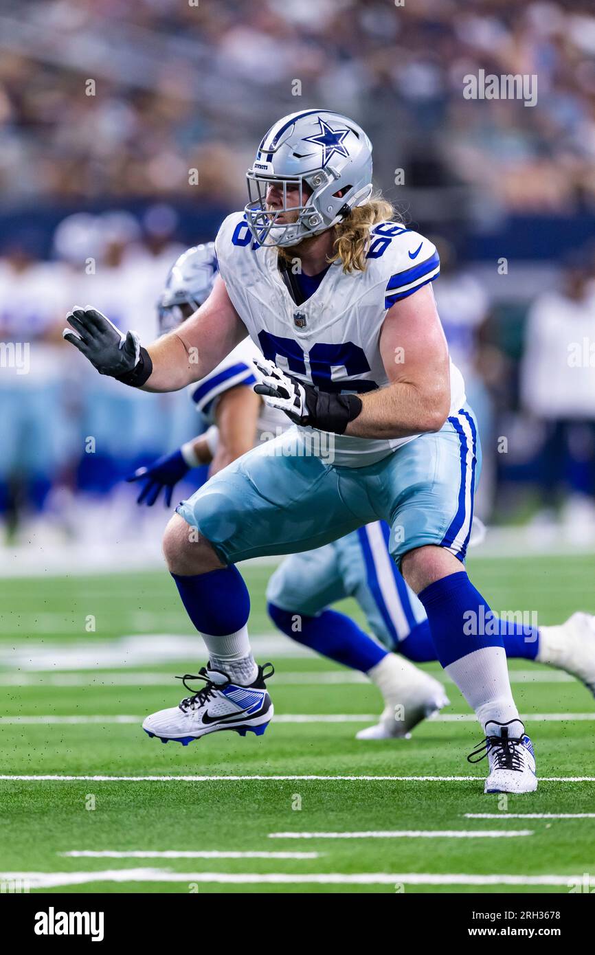 Dallas Cowboys guard T.J. Bass (66) is seen during the second half of an NFL football game ...