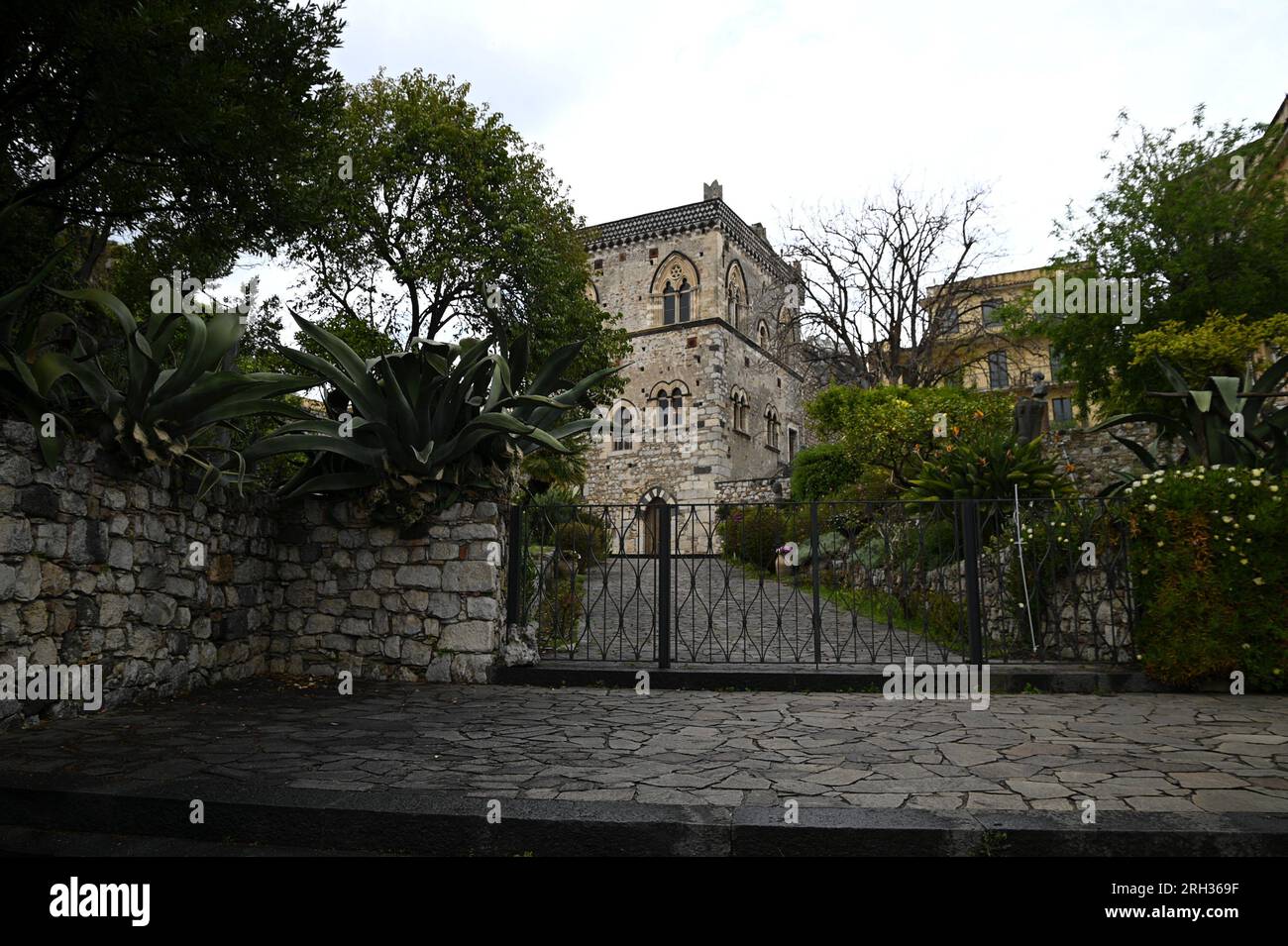 Scenic exterior view of the Sicilian Gothic style masterpiece Palazzo ...