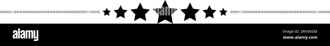 Star frame border horizontal line shape icon for decorative vintage ...