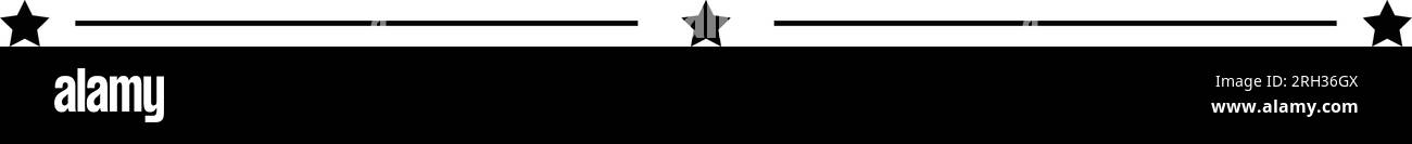Star frame border horizontal line shape icon for decorative vintage ...