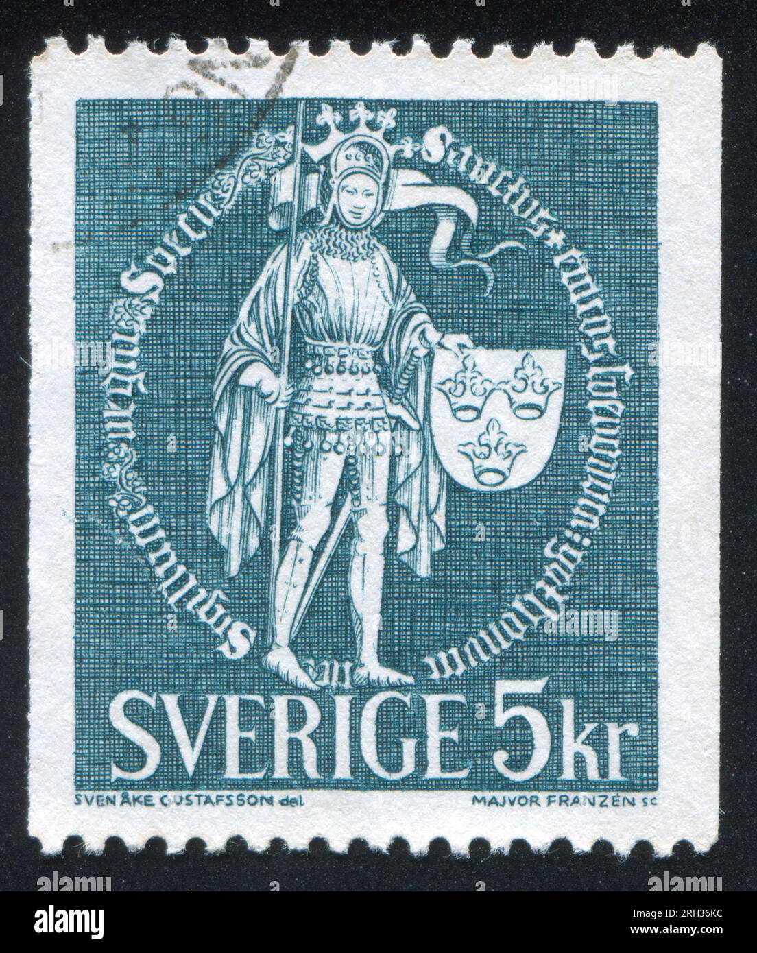 SWEDEN - CIRCA 1967: stamp printed by Sweden, shows Great Seal (St ...