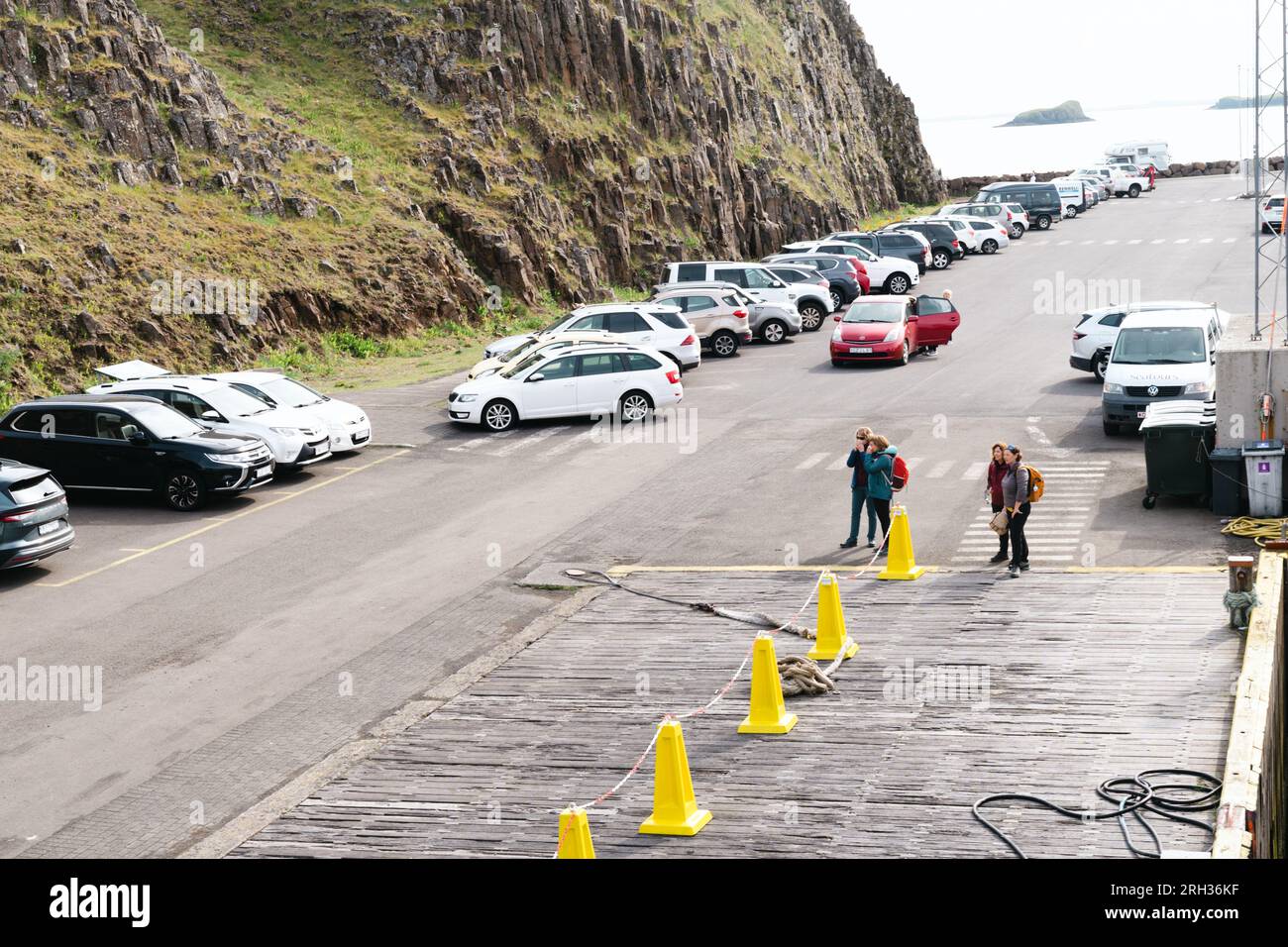 Stykkisholmur, Iceland - July 2, 2023: Bording and loading dock point ...