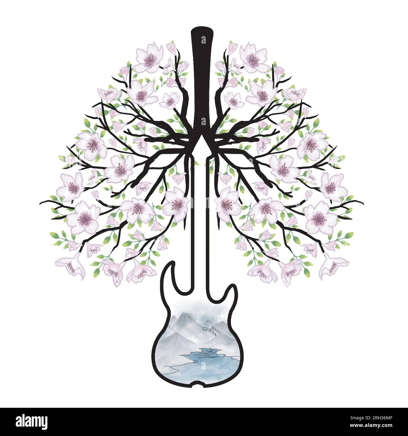 Vintage pop art landscape Cut Out Stock Images & Pictures - Alamy