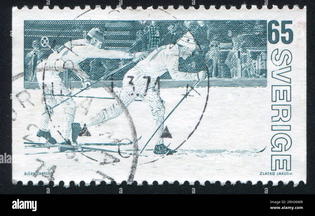 SWEDEN - CIRCA 1974: stamp printed by Sweden, shows Relay race, circa ...