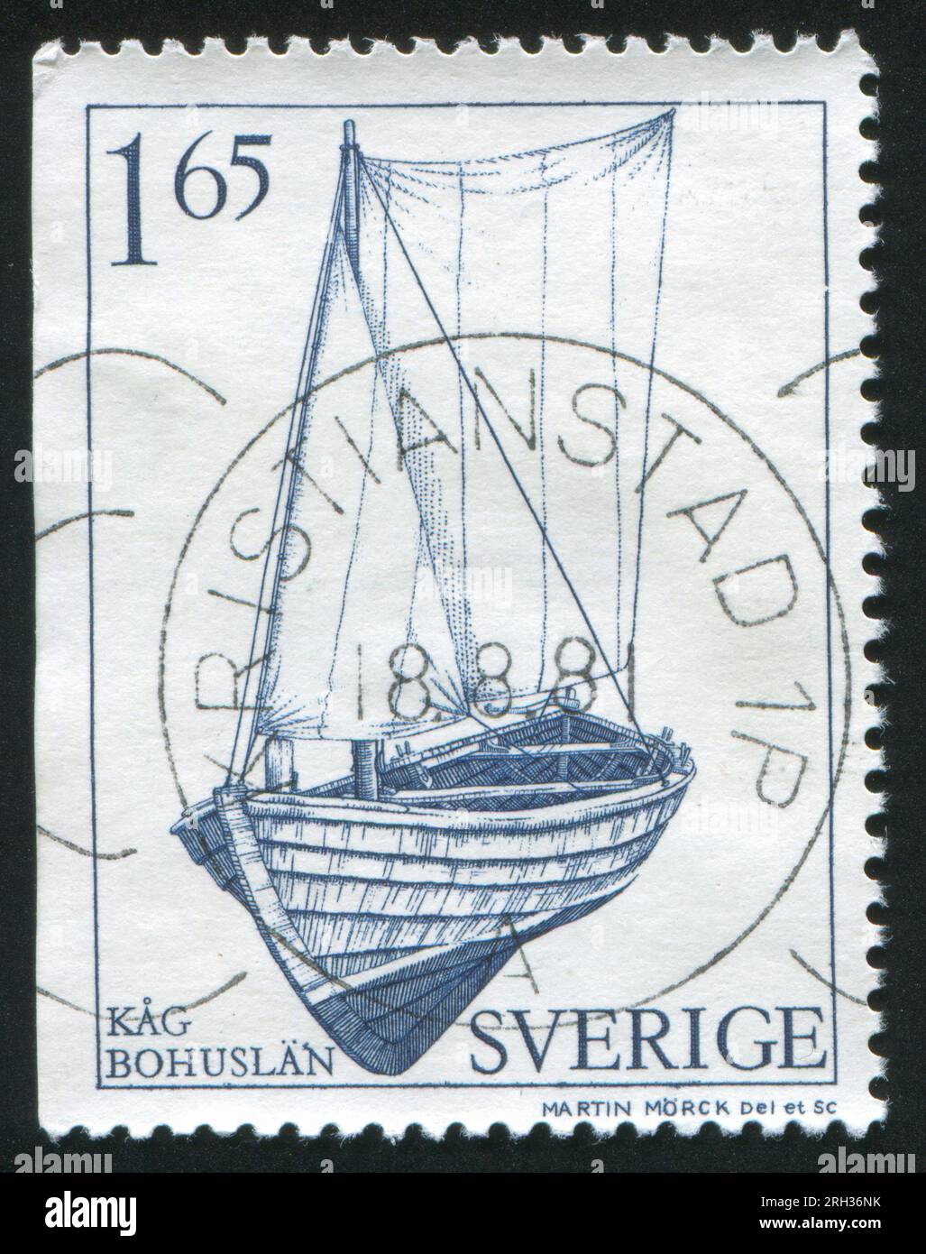 SWEDEN - CIRCA 1981: stamp printed by Sweden, shows Sail Boat, circa ...