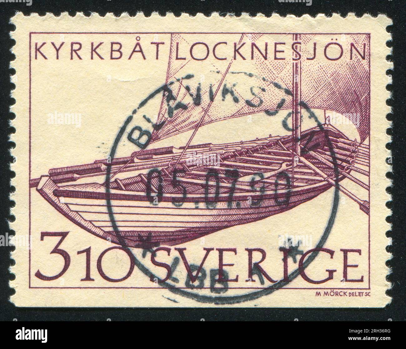 SWEDEN - CIRCA 1988: stamp printed by Sweden, shows Village boat, circa ...