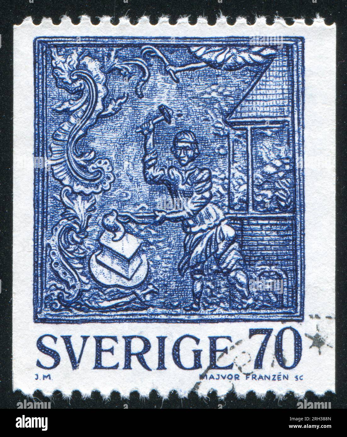 SWEDEN - CIRCA 1977: stamp printed by Sweden, shows Cast iron Stove ...