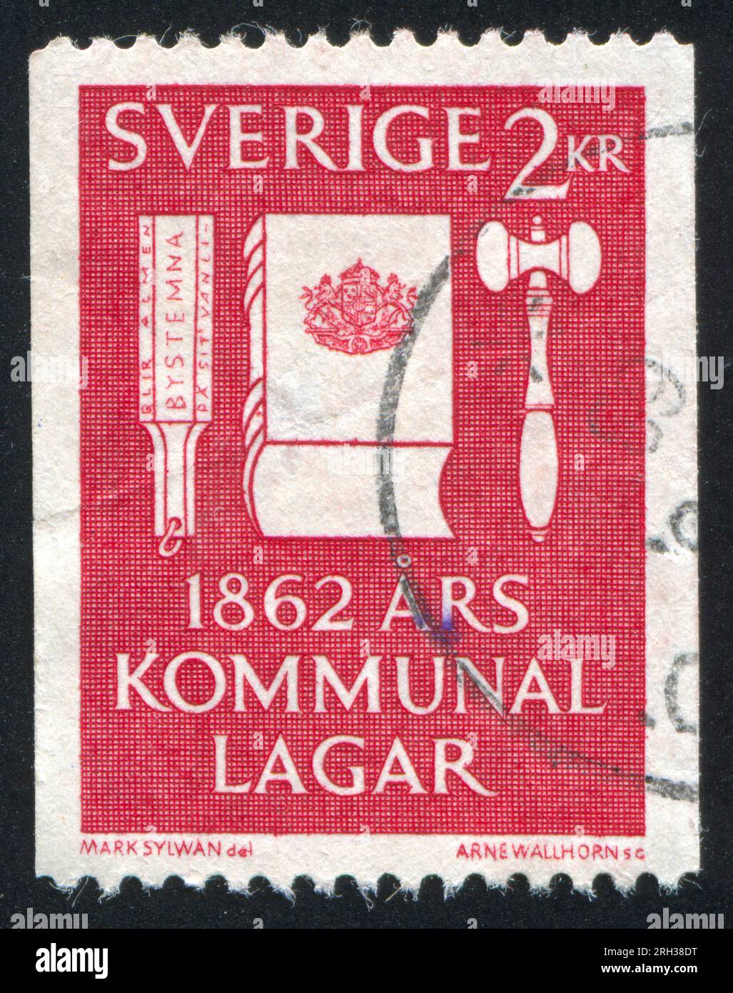 SWEDEN - CIRCA 1962: stamp printed by Sweden, shows Voting Tool, Codex ...