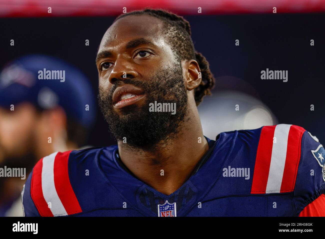 New England Patriots linebacker Matthew Judon (9) reacts during the ...